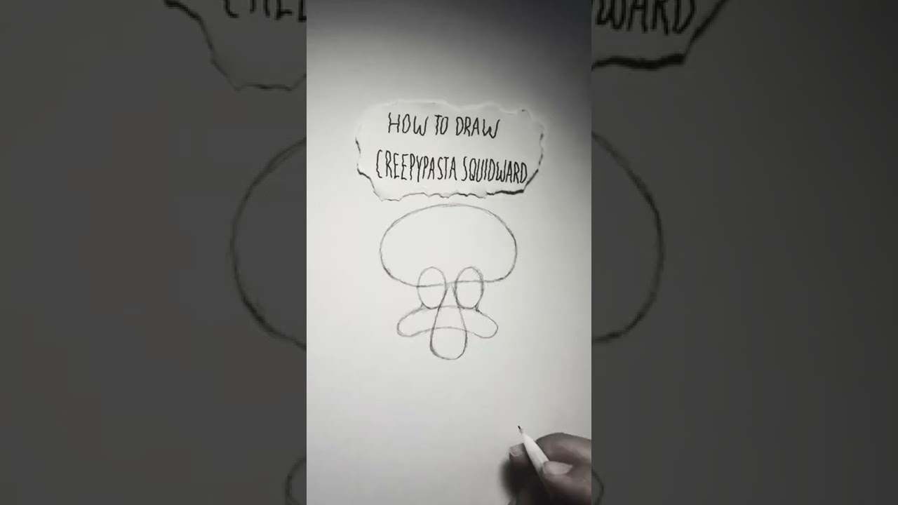 How to draw Creepypasta Squidward (please duet for fun!) #fyp #foryou #spongebob #drawing #howtodraw