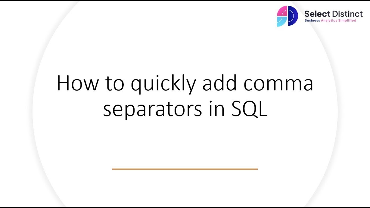 SQL Tips add comma separators