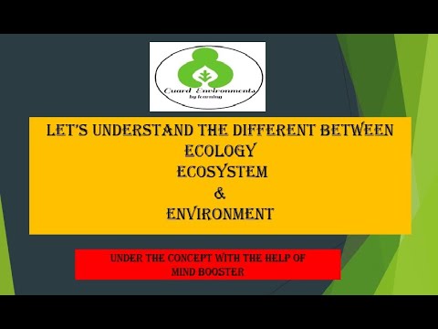 Let's understand the difference between Ecology, Ecosystem and Environment