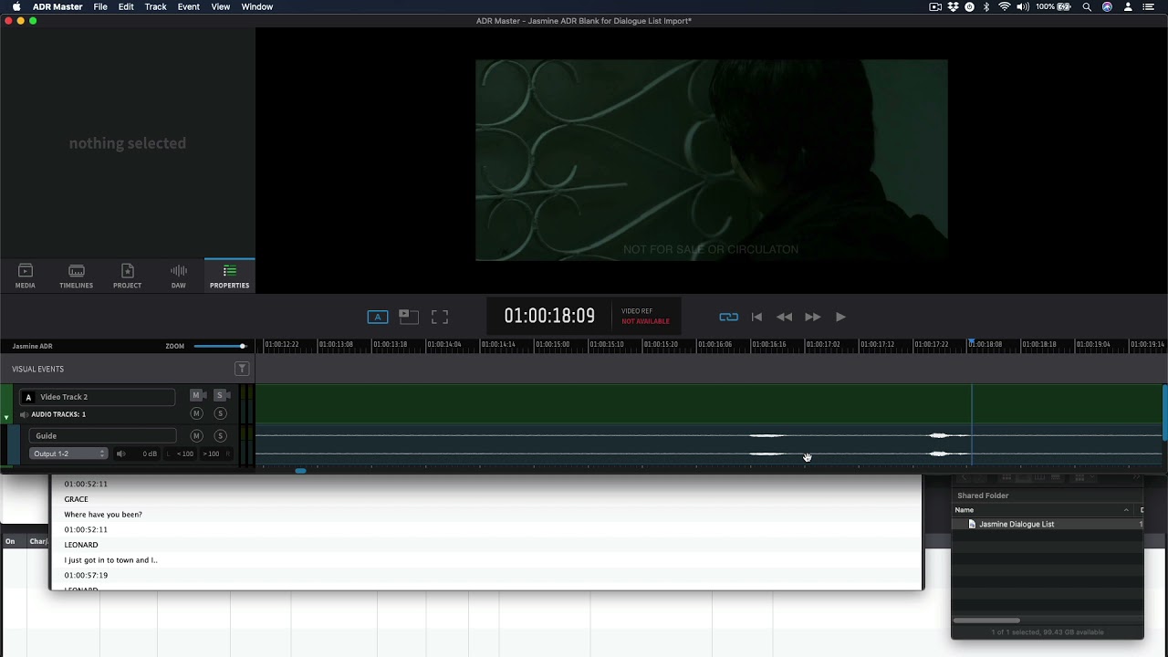 ADR Master Event Import from a PDF Dialogue List or Dubbing Script