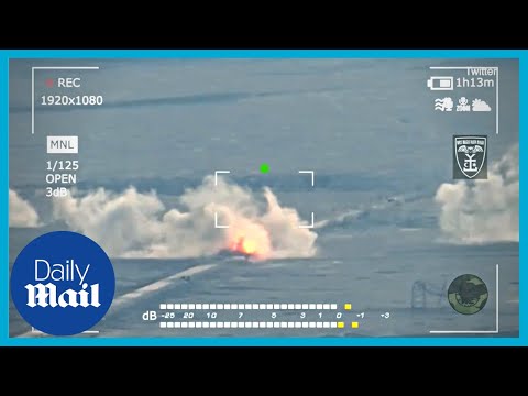 Moment Russian tank column hit in Donetsk, Ukraine – Ukraine Today .org