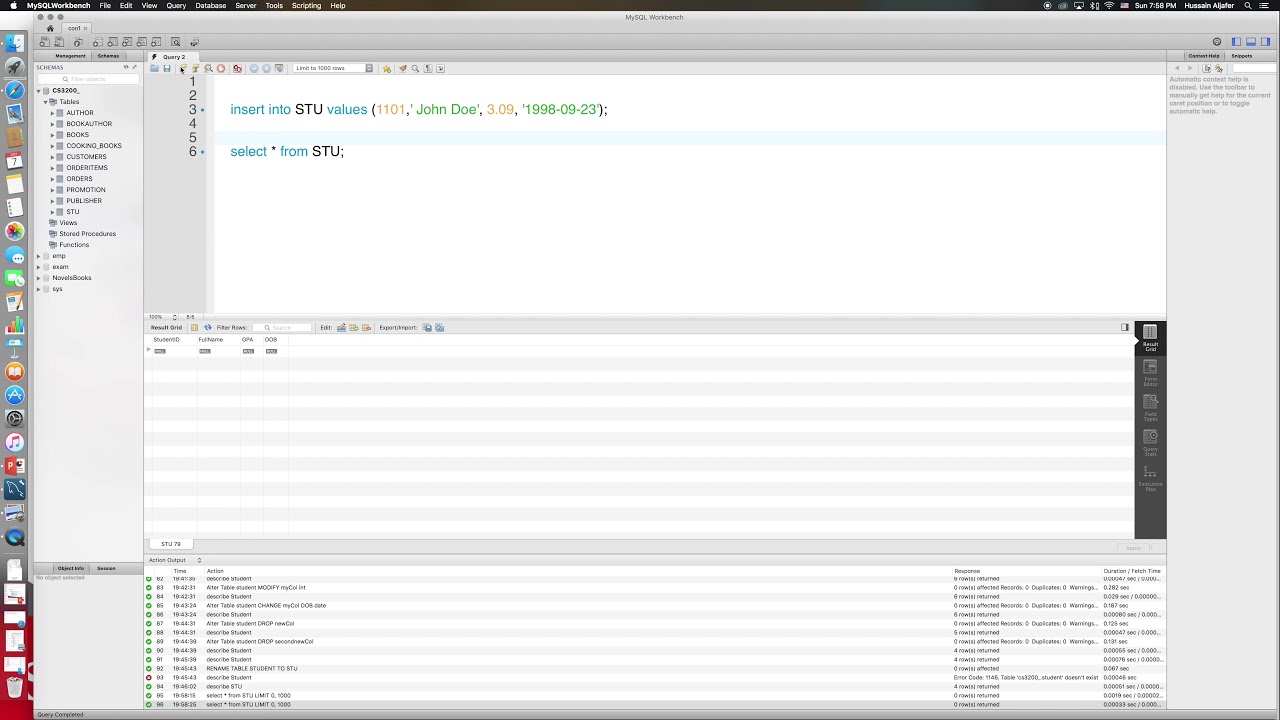 Databases: SQL -INSERT Query