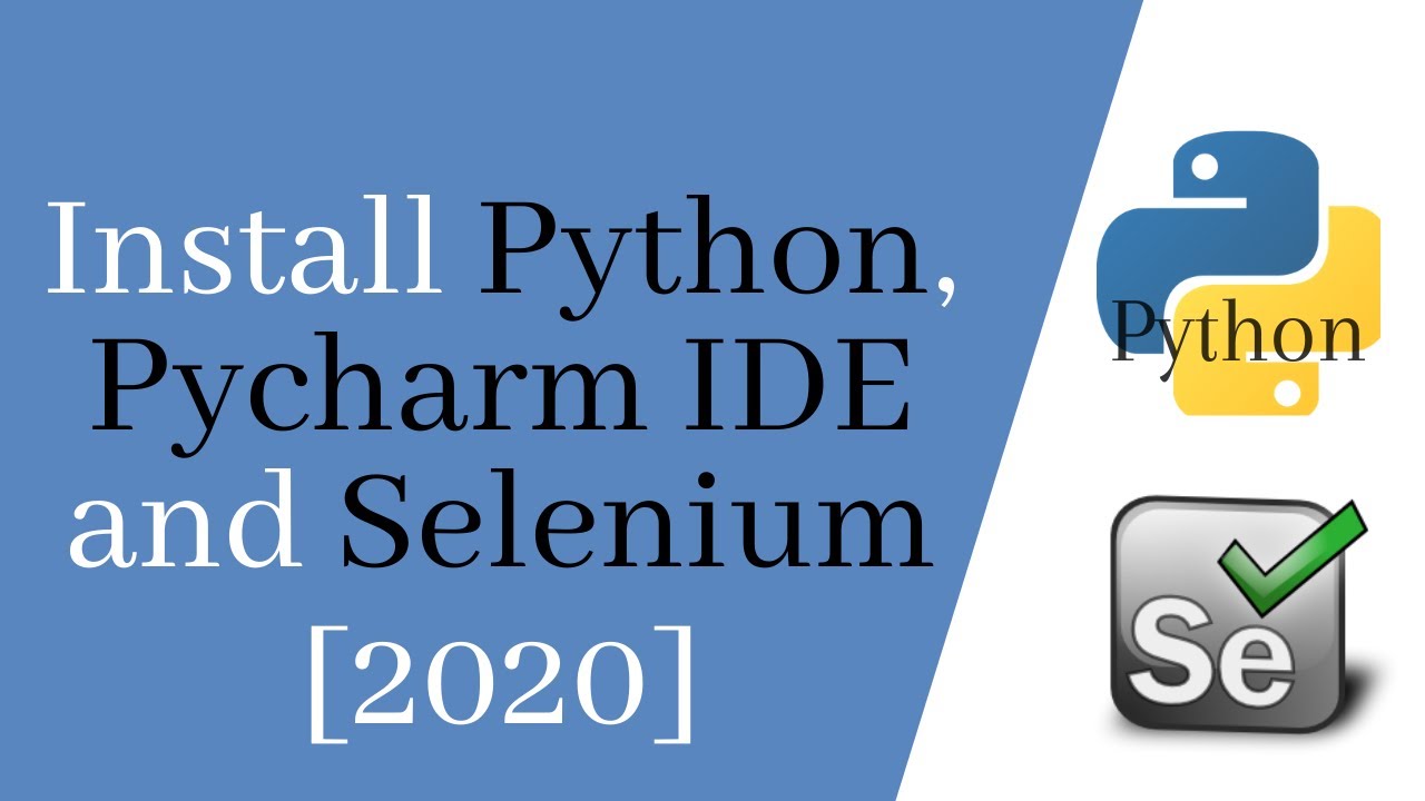 Selenium Python Tutorial 1-Installing Python,Selenium & Pycharm IDE (2020)