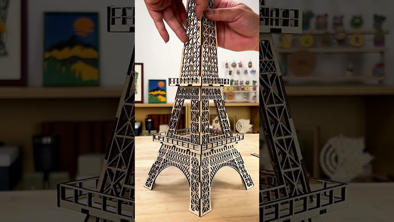 🗼Laser-Cut Eiffel Tower – Made with DIY Kit MK2