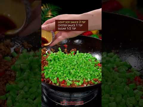 EASY STIR-FRIED GREEN BEANS WITH GROUND MEAT RECIPE #greenbeans #chinesefood #cooking #recipe