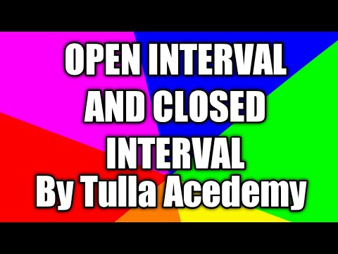 Open Interval and closed interval // Urdu // Tulla Acedemy