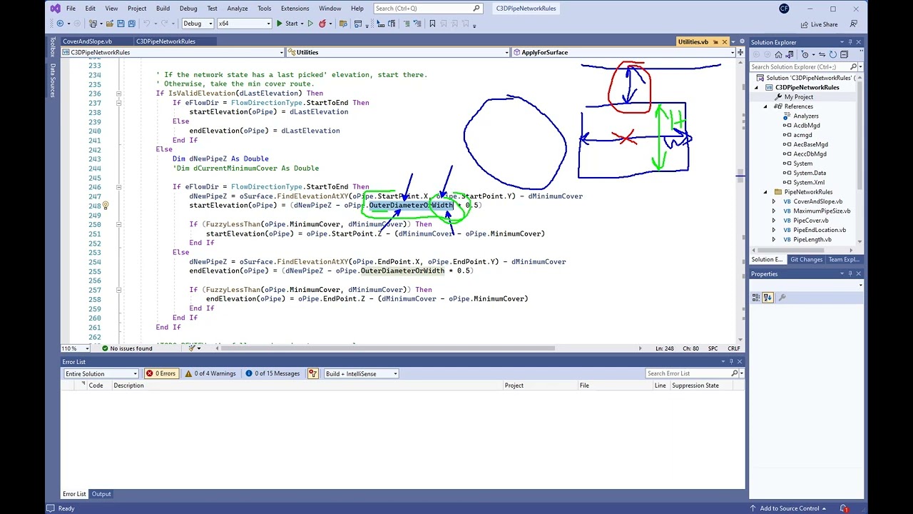 Autodesk Doesn't Know Width is not Always Equal to Height: Pipe Rule Fix