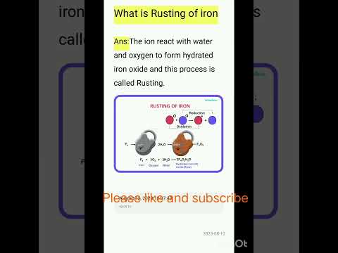 What is Rusting of iron class 10 chemistry chapter 1