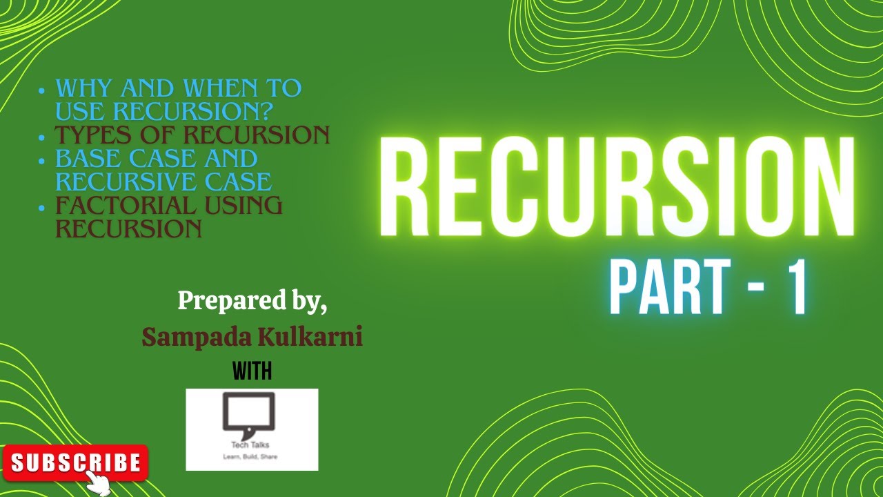 Why and When to use Recursion? | Introduction | Part # 1 | Programming Skills | Data Structures
