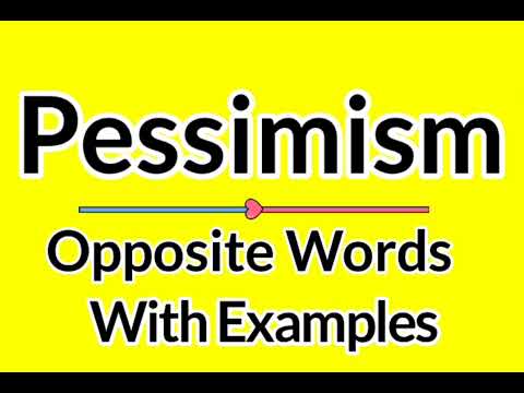 Pessimism opposite word in english | Pessimism opposite in Hindi | Pessimism meaning in Hindi