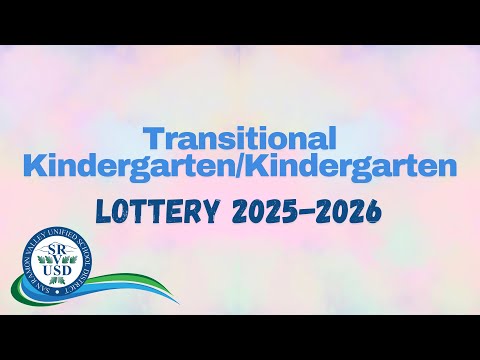 SRVUSD TK/Kindergarten Lottery 2025-2026