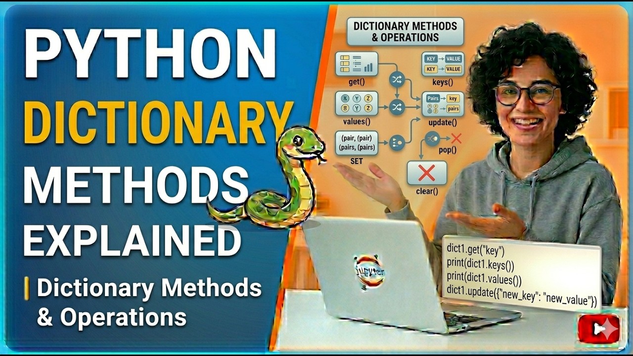 Python Dictionary Methods Tutorial | get(), keys(), values(), items(), update()