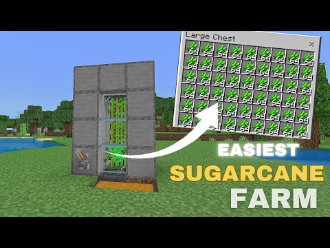 Minecraft: Easiest Automatic SUGARCANE Farm![1.20+]|#minecraft