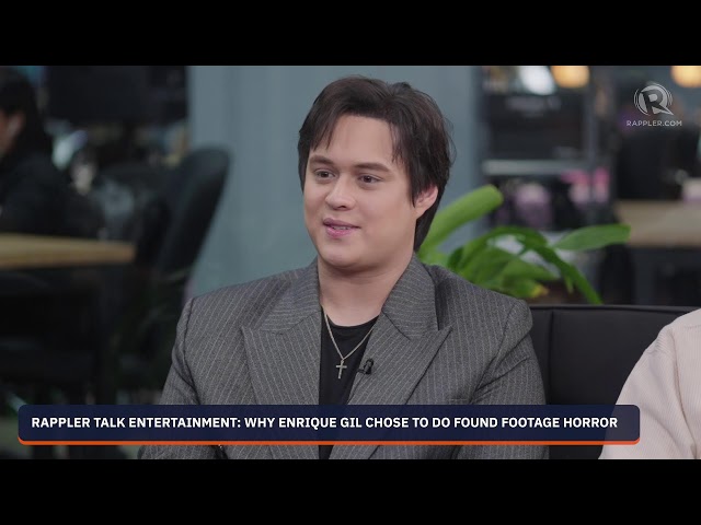 Rappler Talk Entertainment: Why Enrique Gil chose to do found footage ...