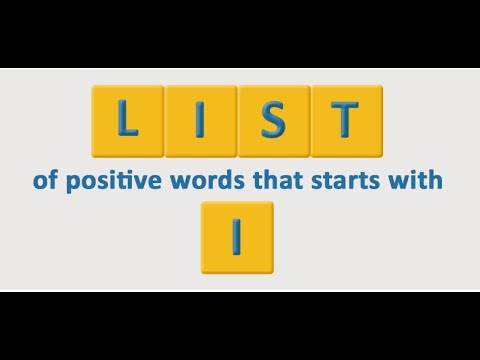 List of Positive Words That Starts With I