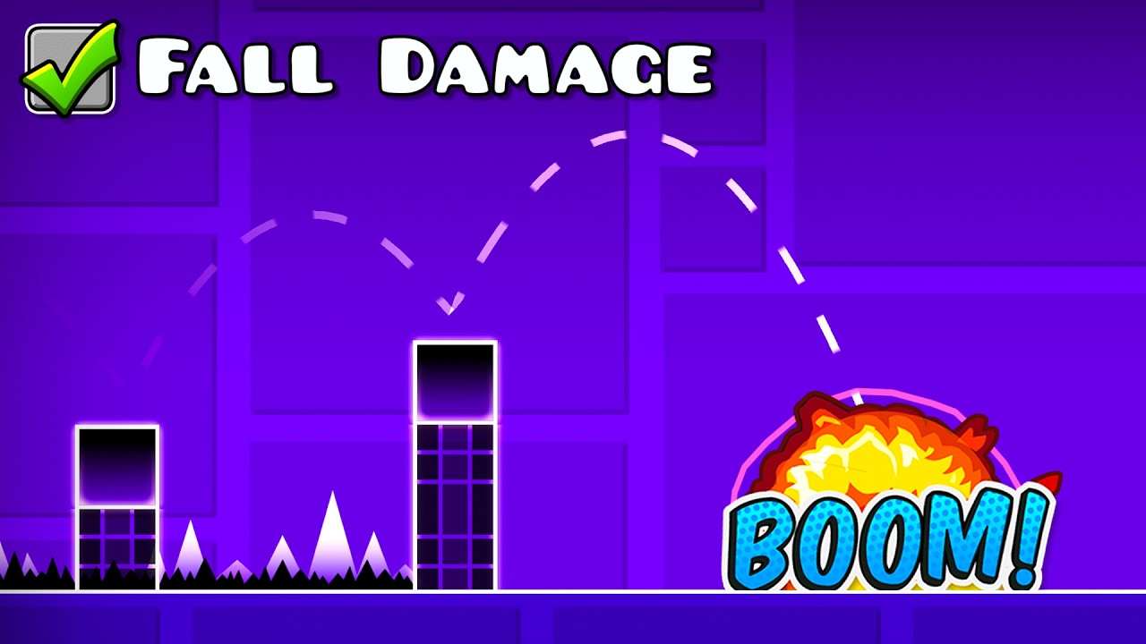 Geometry Dash with FALL DAMAGE