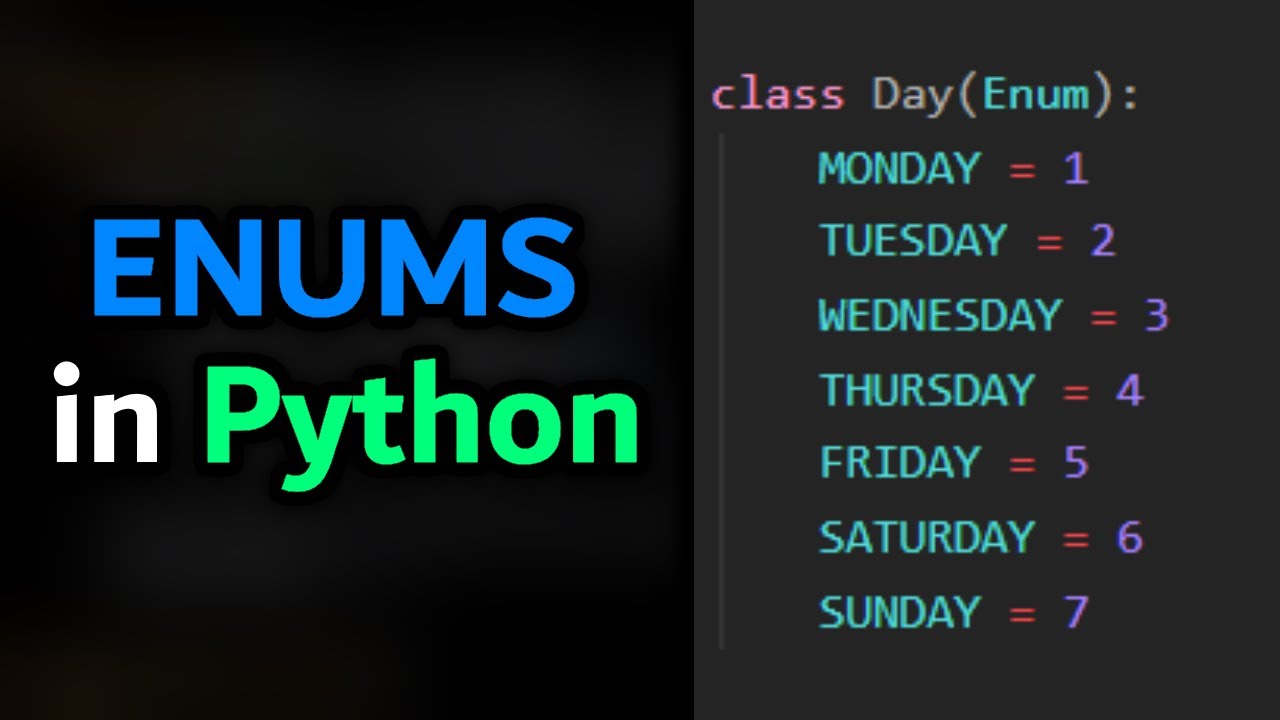 Python ENUMS einfach erklärt - Enumeratoren Python Tutorial (Deutsch)