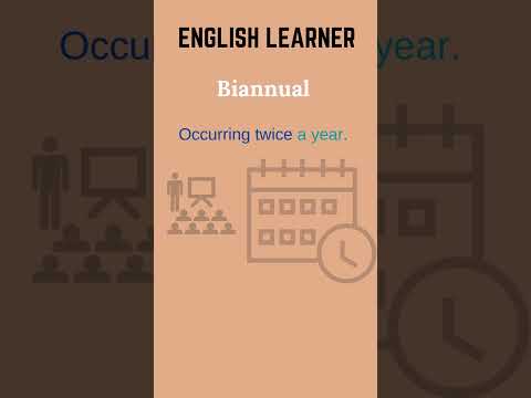 English Word - Biannual - Meaning With An Example #englishwords #english #biannual