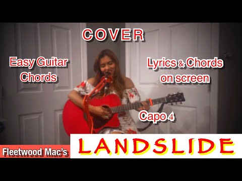 LANDSLIDE (Fleetwood Mac) Cover, Easy Guitar Chords, Lyrics and Chords on screen