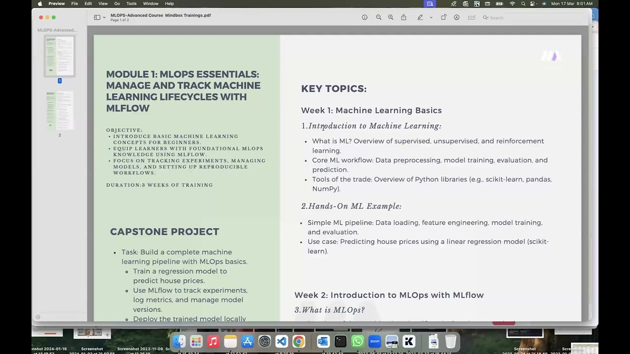 MLOps Course | MLOps Training Online Demo Session
