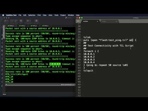 SIMPLE TCL SCRIPT FOR TESTING NETWORK CONNECTIVITY