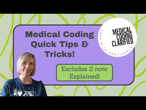 Learn Medical Coding! ICD-10-CM Quick tips & tricks: Excludes 2 notes explained!