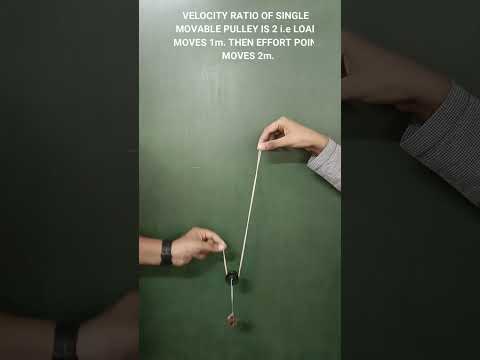 velocity ratio of single movable pulley is 2.