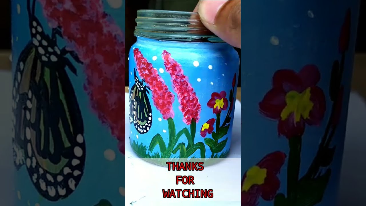 #Shorts / How to Paint on Mason Jar #Trending🔥