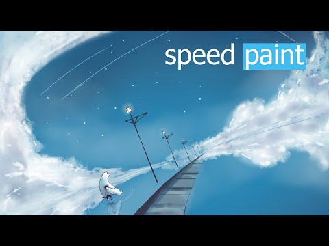 【Speedpaint】sky background in anime