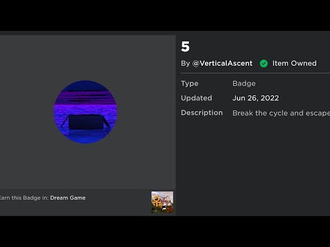How to get the “5” Badge *WELL EXPLAINED* | Roblox dream game