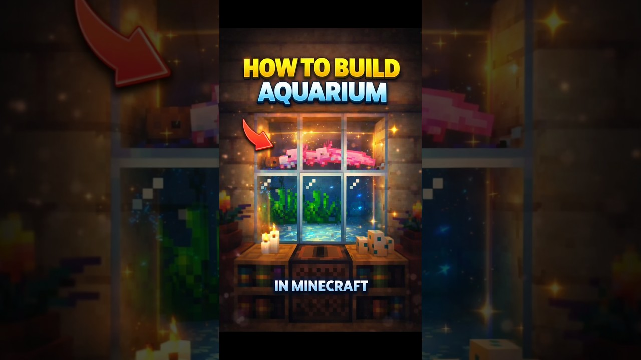 🔥 HOW TO BUILD AN AQUARIUM IN MINECRAFT 🐟 (EASY TUTORIAL!)