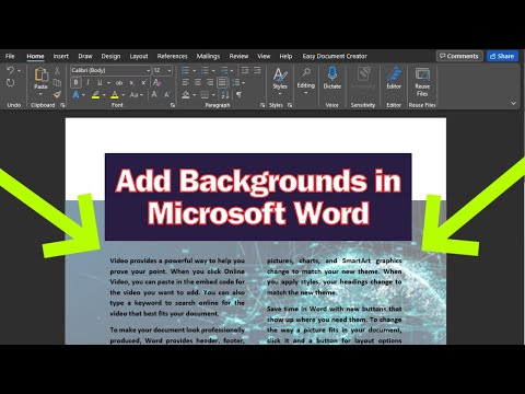 How to Add Backgrounds in Microsoft Word - microsoft word how to change background color