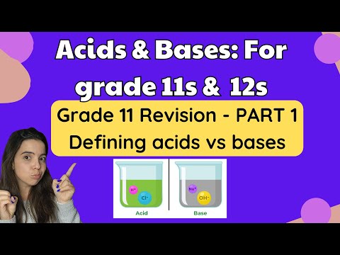 Grade 12 Acids and Bases Grade 11 Revision PART 1: Defining Acids and Bases