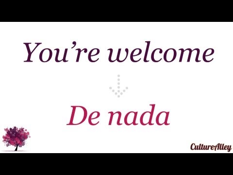 'You're welcome' in Spanish!