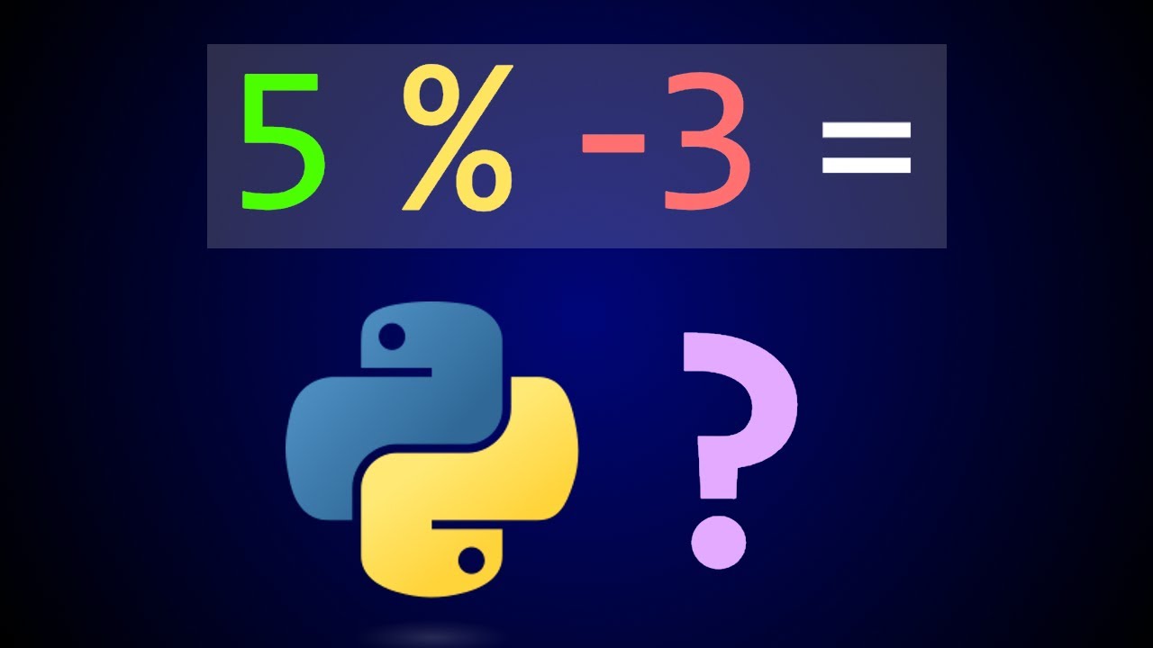 How does the mod operator handle negative numbers in Python?