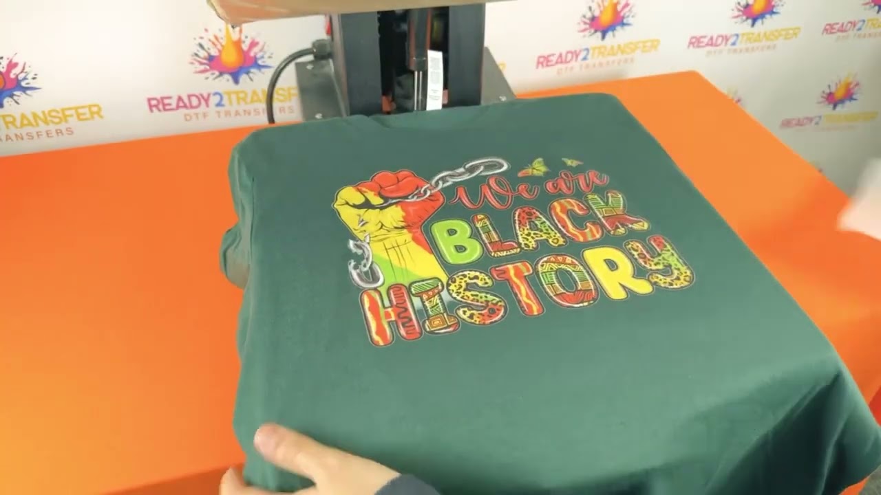 How to press a DTF transfer using a heat press machine