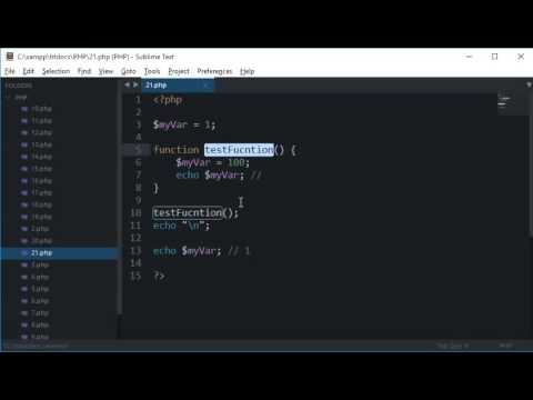 PHP Tutorial 21: Variable Scope