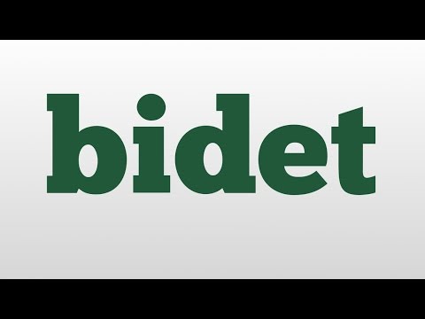bidet meaning and pronunciation