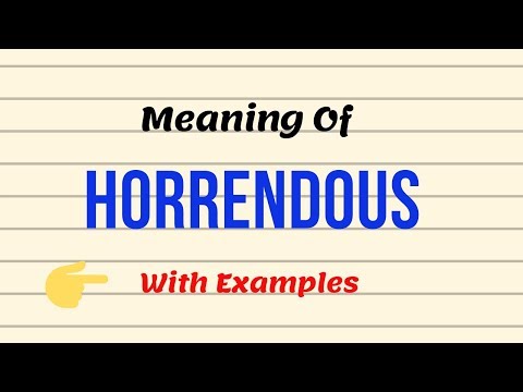 Meaning Of Horrendous || English Vocabulary Lessons || Urdu/Hindi