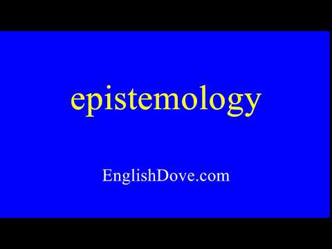 How to pronounce epistemology in American English.