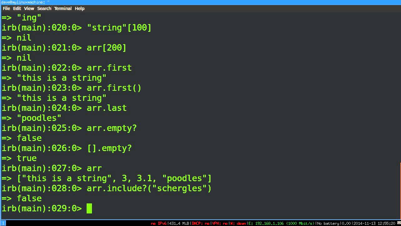 Programming Ruby 06 -- Array Operations