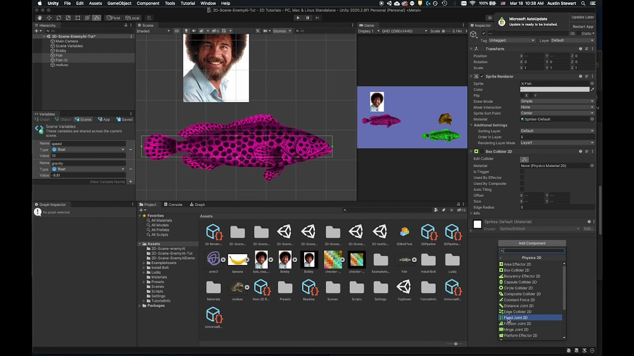 Unity 2020 : Tutorial 23 : Bolt : Enemy AI : 2D Platform Patrol