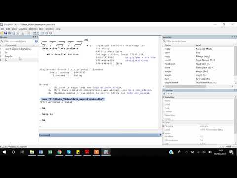 3. Export Data from Stata in csv, excel (.xlsx) or .dta formats