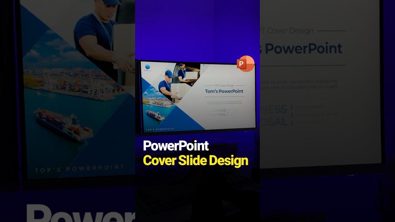 How to Design a Business PowerPoint Cover Slide #pptdesign