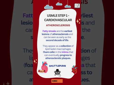 Atherosclerosis || Cardiology - USMLE Step 1 #medical #medicalshorts #uworld #nbme