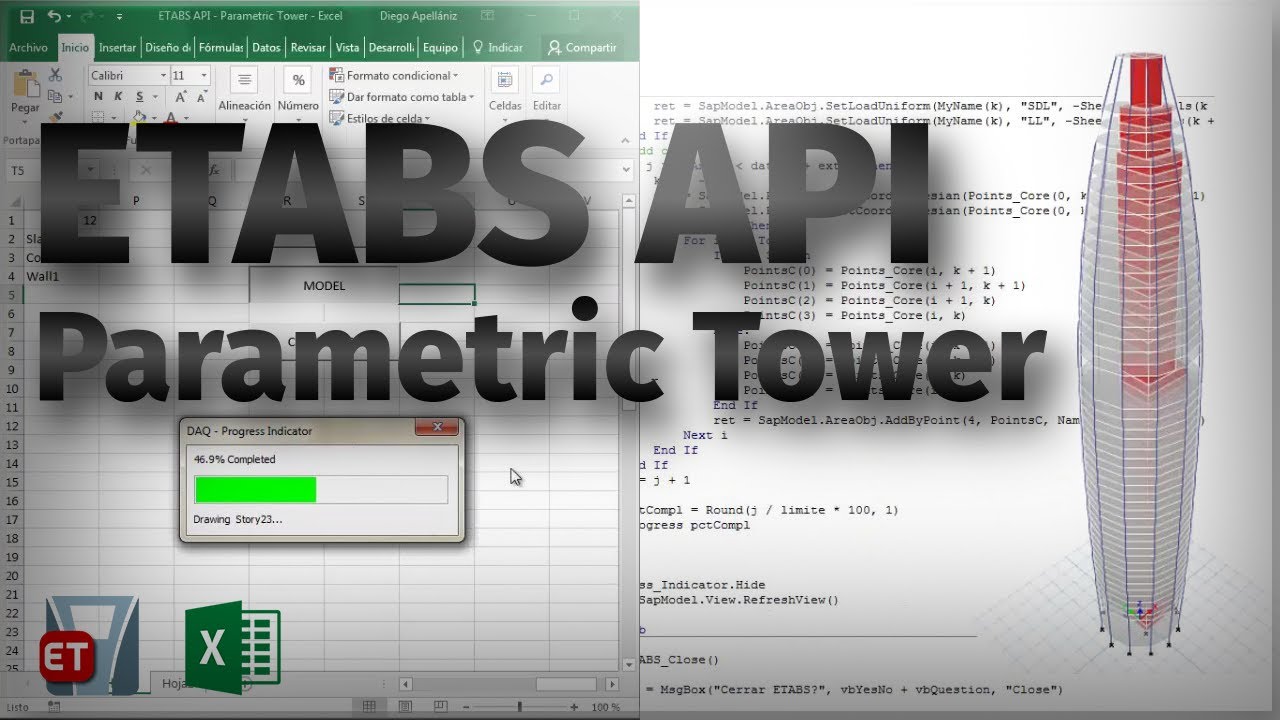 ETABS API - Advanced Modelling Tutorial (Parametric Design)