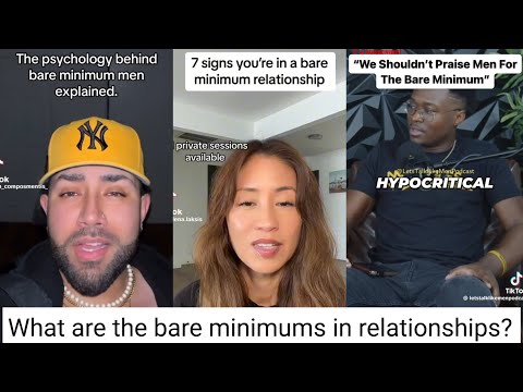 Signs you're in a BARE MINIMUM Relationship.