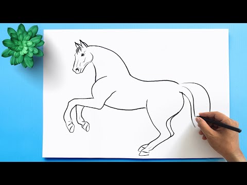 How to Draw a Horse ๐ด Horse Drawing Easy