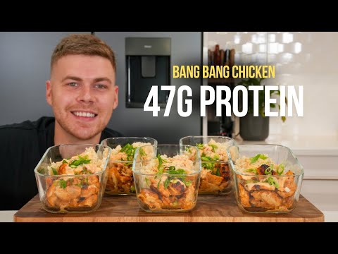 HIGH PROTEIN Bang Bang Chicken and Rice | Meal Prep