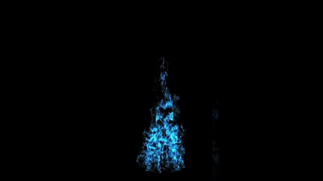 blue flame blue fire.blavk background for overlay